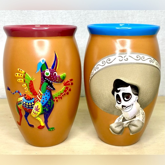 set of 2 | Dining | Disney Pixar Coco Mug Drinkware Cantarito Set ...